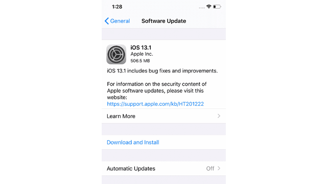 Apple lanza iOS 13.1 para iPhone e iPod Touch [Descargar]